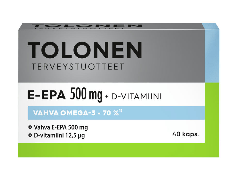 E-EPA omega-3 500 mg 40 kaps, Tolonen – Vitaravinne